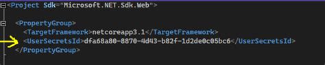 how to manage user secrets in asp core