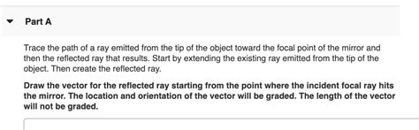 solved part a trace the path of a ray emitted from the tip