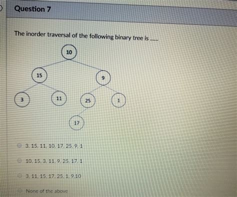 Solved Which Of The Following Is The Correct Binary Search Chegg