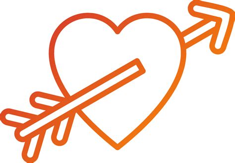 Heart Arrow Icon Style 21641041 Vector Art At Vecteezy