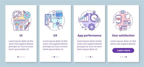 Premium Vector Software Development Onboarding Mobile App Page Screen With Linear Concepts Ux