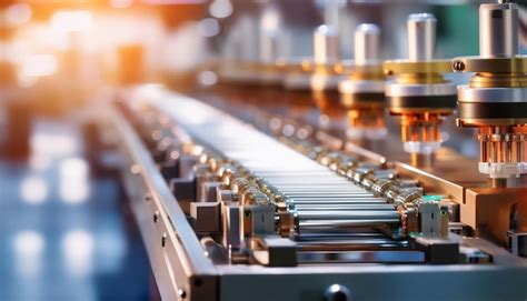 Manufacturing Assembly Line In Operation Representing Industrial