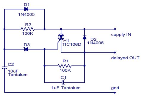Circuit Simple Dc Power Delay Circuit