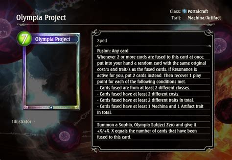 Scp Olympia Project Rcustomshadowverse
