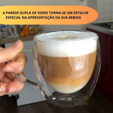Jogo De Xicaras Vidro Duplo Caneca Parede Dupla Ml Chicaras Para Cafe Ch Dolce Gusto