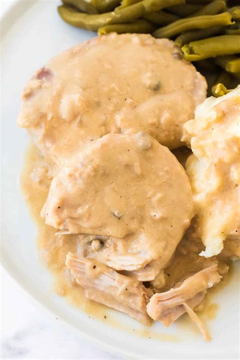 Crock Pot Pork Chops Smothered W Gravy Casserole Crissy