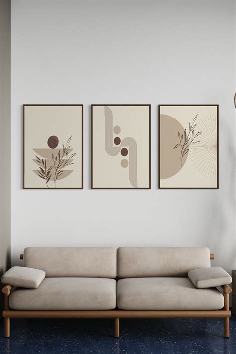 Boho Abstract Wall Art Prints Set Of 3