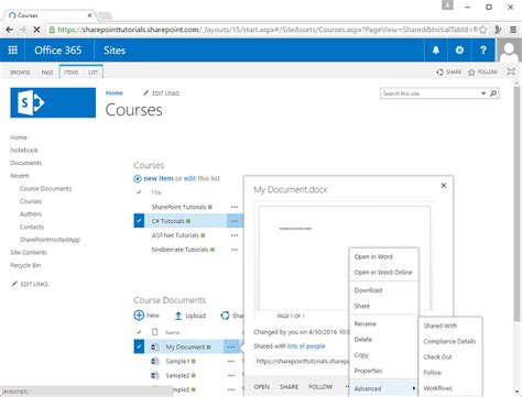 SharePoint Composant WebPart