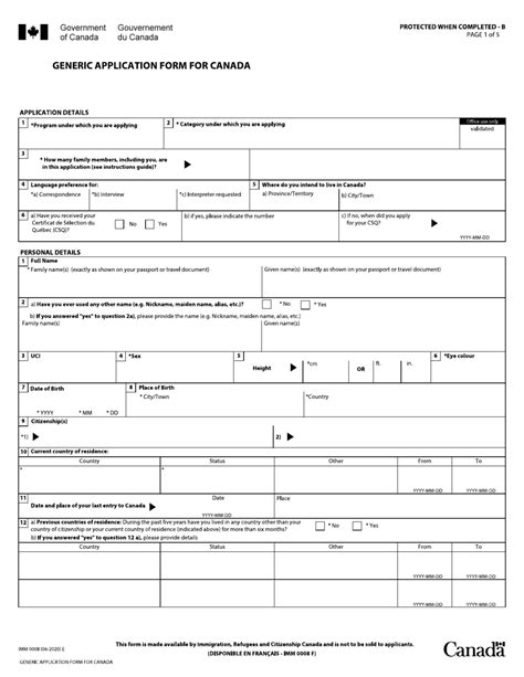Form Imm0008 Fill Out Sign Online And Download Fillable Pdf Canada Templateroller