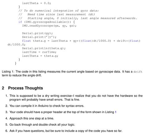 solved problem gyroscope based angle measurement has a