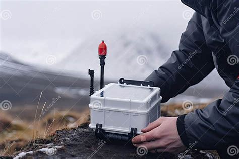 Iot Sensor And Monitoring Equipment Monitoring Variables Such As Temperature Or Humidity In