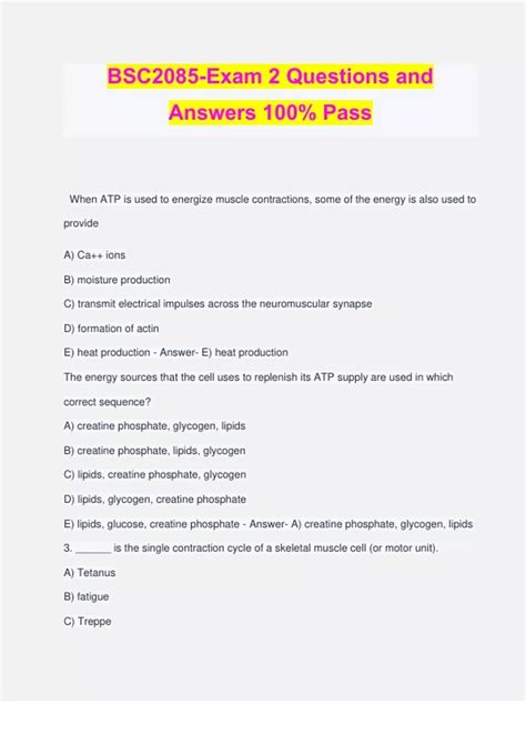 BSC 2085 Bundled Exams Questions And Answers 100 Verified And Updated