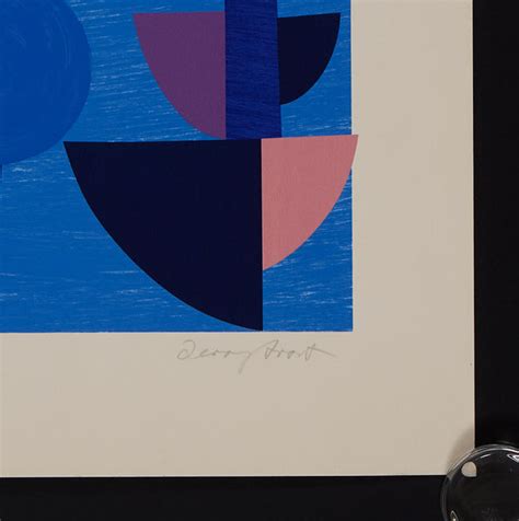 Terry Frost Signed Print Tolcarne Moon Blue Newlyn 1997