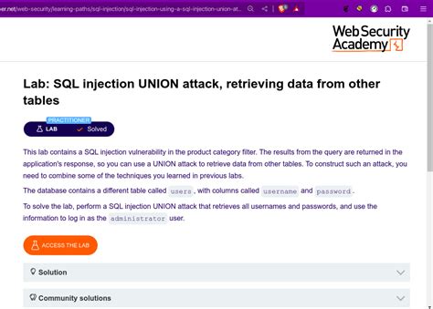 This Lab Contains Sql Injection In The Login Function To Solve The Lab