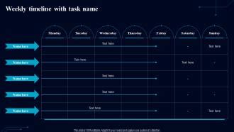 Weekly Timeline With Task Name Guiding Framework To Boost Digital Environment PPT Template