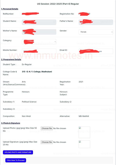 Lnmu Part 2 Exam Form Online Apply Session 2022 25 B A Bsc Bcom