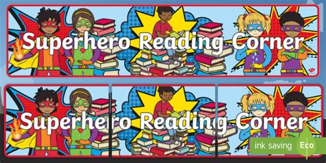 Superhero Reading Corner Banner