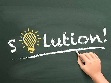 Premium Vector Solution Word Written By Hand