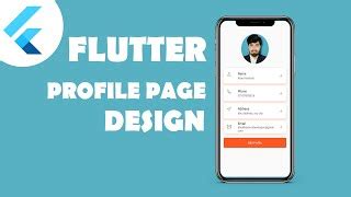 Profile Page Design With Flutter Flutter UI Design Doovi