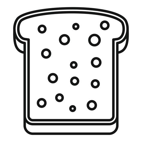 Tasty Toast Icon Outline Style 14542139 Vector Art At Vecteezy