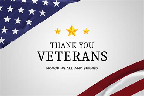 재향 군인 여러분 감사합니다 봉사한 모든 사람을 기립니다 재향군인의 날 Us Veterans Day에 대한 스톡 벡터 아트 및