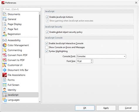 Tabs Guide File Tab Preferences JavaScript