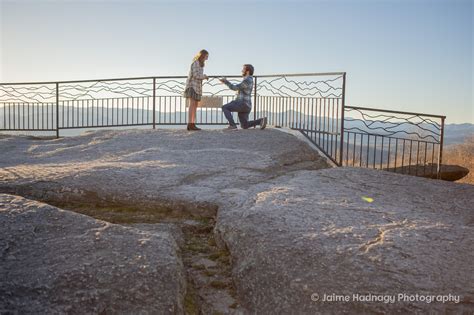 Jaime Hadnagy Photography Golden Hour Proposal At Jump Off Rock
