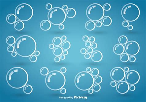 Vector Group Of Soap Bubbles Set 109287 Vector Art At Vecteezy