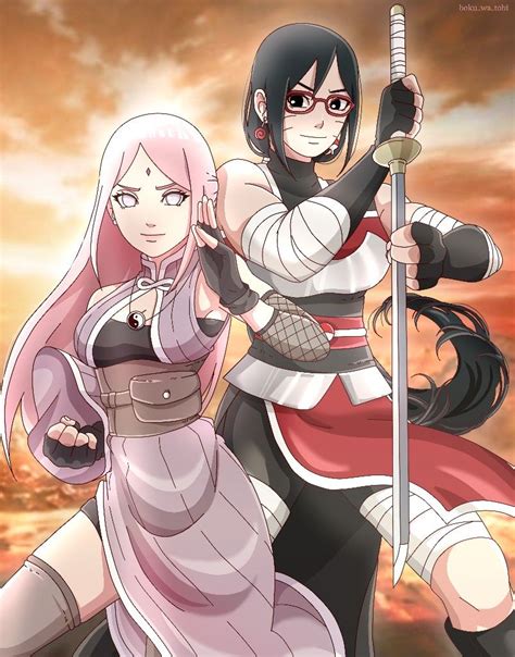 Memory And Sarada Fan Art By Me 1 Disegni