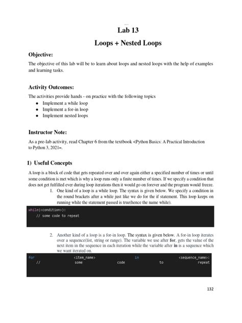 Lab 11 Loops In Python Pdf Control Flow Algorithms