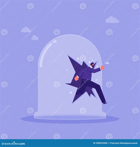 Get Out Of Comfort Zone For Freedom Concept Stock Illustration