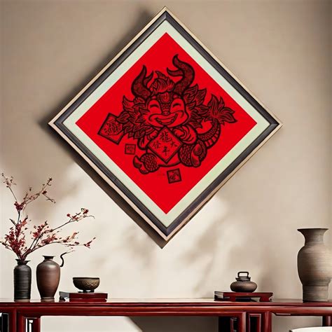 年節送禮 龍寶寶送禮 2024龍年手繪春聯年畫 Q版可愛風 36x36cm 踢被被｜壁貼牆壁裝飾人氣榜 Pinkoi
