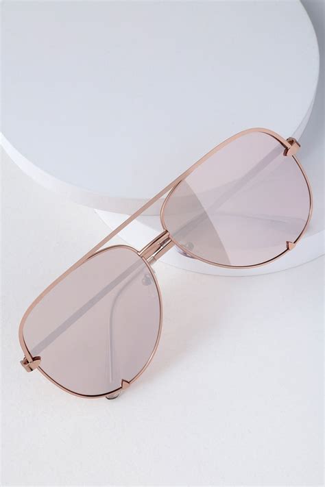 Cool Rose Gold Sunglasses Rose Gold Mirrored Aviator Sunglasses