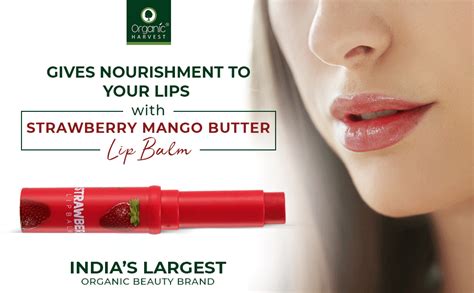 Buy Organic Harvest Strawberry Lip Balm With Mango Butter For