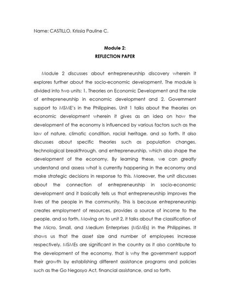 module 2 reflection paper pdf