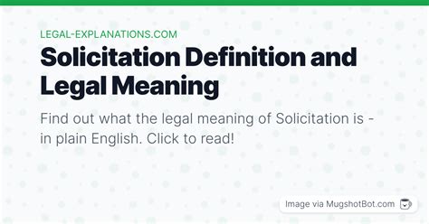 Solicitation Definition What Does Solicitation Mean