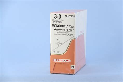Ethicon Suture MCP H Monocryl PLUS Antibacterial Undyed KS Cutting ESutures