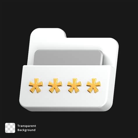 Premium PSD 3d Icon Of White File Pass