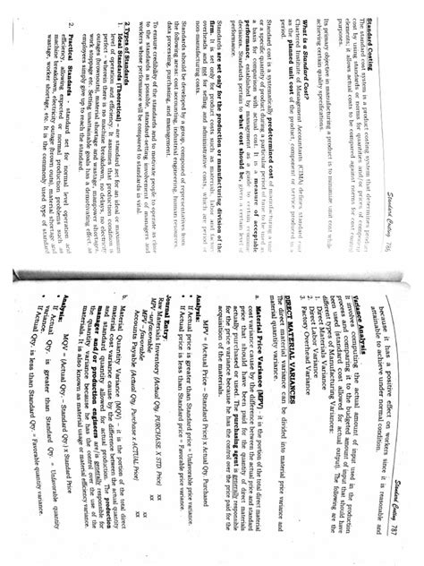 Standard Costing Pdf
