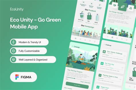 Eco Unity Go Green Mobile Ui App