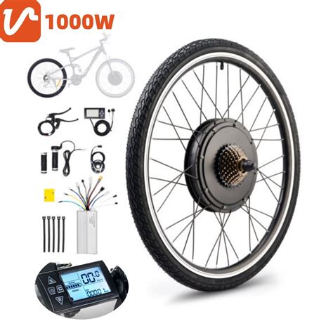 VIRIBUS 1000W 26 48V EBike Conversion Kit Rear Wheel Hub Motor W LCD Display EBay