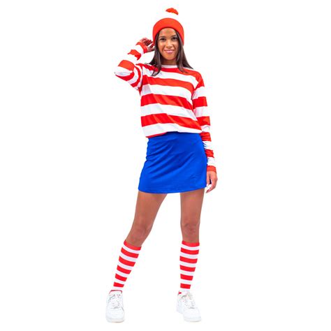 Where Is Waldo Wenda Classic Halloween Costume Cosplay