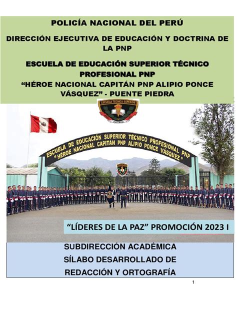 1 Sílabo De Redacción Y Ortografía 2023 Pdf Sílaba Evaluación