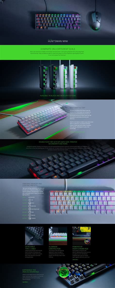 Razer Huntsman Mini Mercury Red Switch Optical Gaming Keyboard | CA