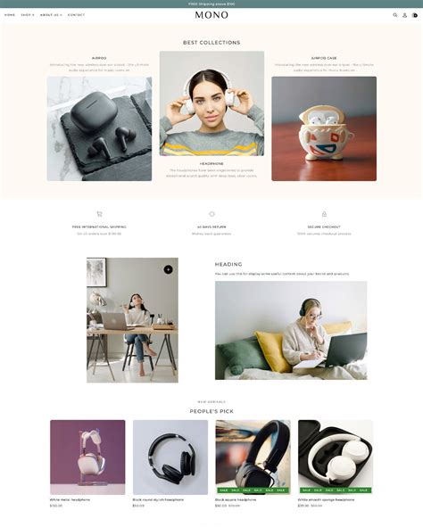 Mono Theme Folk Ecommerce Website Template