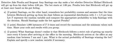 Solved Detective Jake Peralta And Sergeant Amy Santiago One