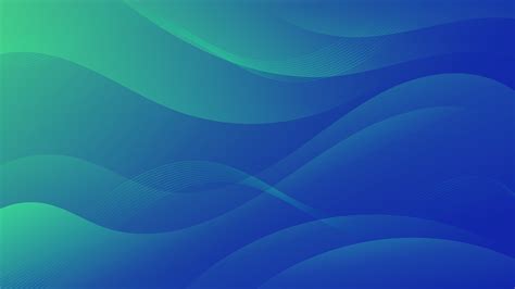 Abstract Green Blue Background With Wavy Shapes Flowing And Curvy Shapes This Asset Is
