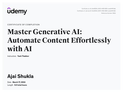 Ajai Shukla On Linkedin Udemy Course Completion Certificate