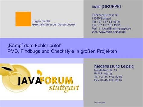 Pdf „kampf Dem Fehlerteufel“ Pmd Findbugs Und Checkstyle In Altjava Forum Stuttgartdejfs
