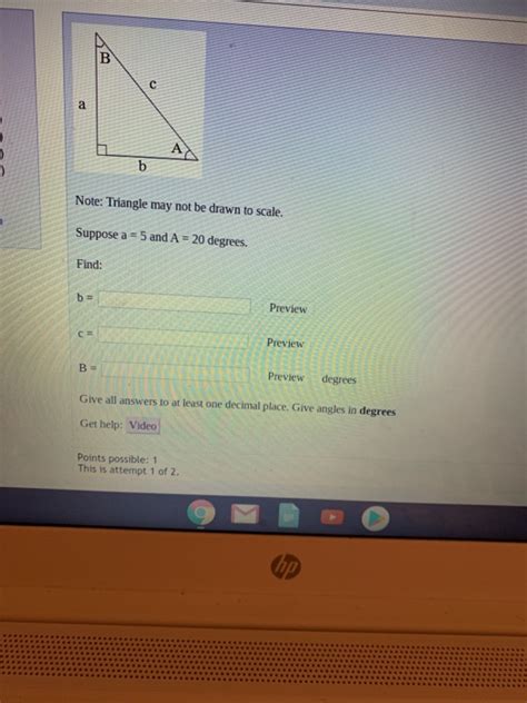 Solved Note Triangle May Not Be Drawn To Scale Suppose A